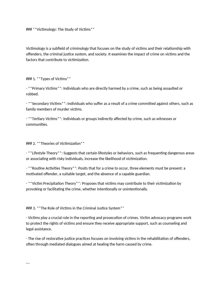 Victimology | PDF