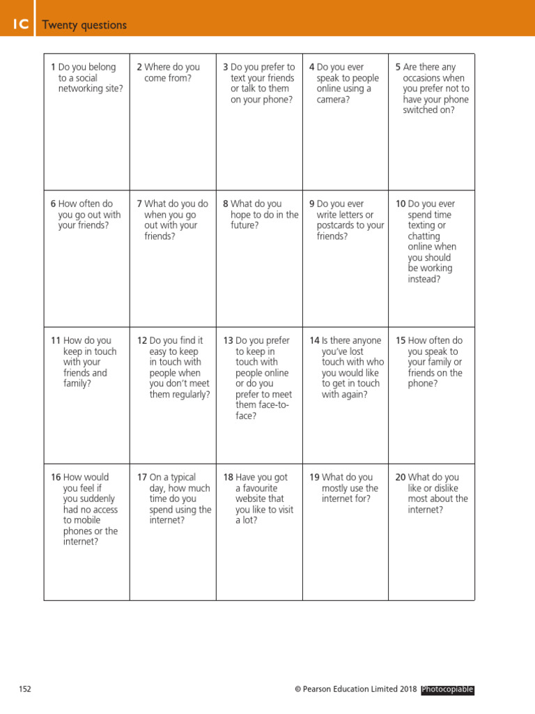 1C Twenty Questions | PDF
