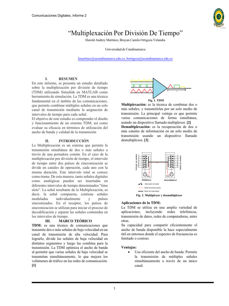 Laboratorio 2 Multiplexacion Por División de Tiempo | PDF