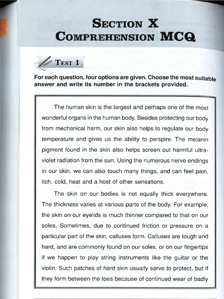 MCQ Comprehension Test 1-5 (Casco Primary 5 English Revised Edition) | PDF