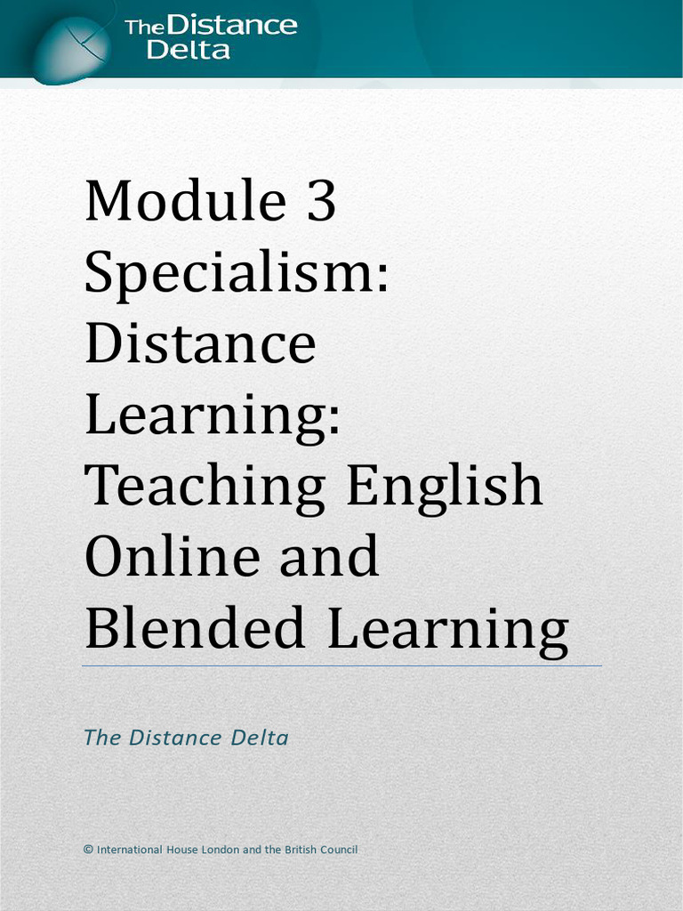 M3 Part 1 Specialism Distance Learning 2024 | PDF