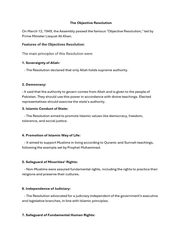 The Objective Resolution | PDF