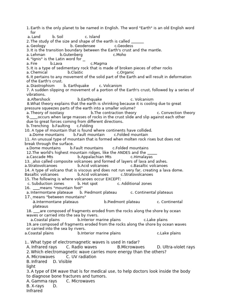Nat Grade 10 Reviewer Science Part 1 | PDF