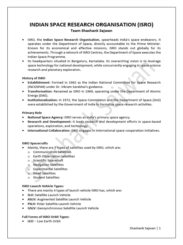 SC&TK ISRO | PDF
