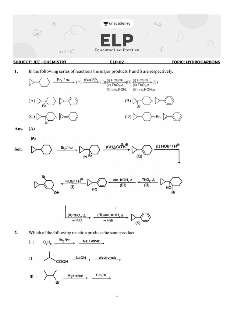 Hydrocarbons Elp 2 | PDF