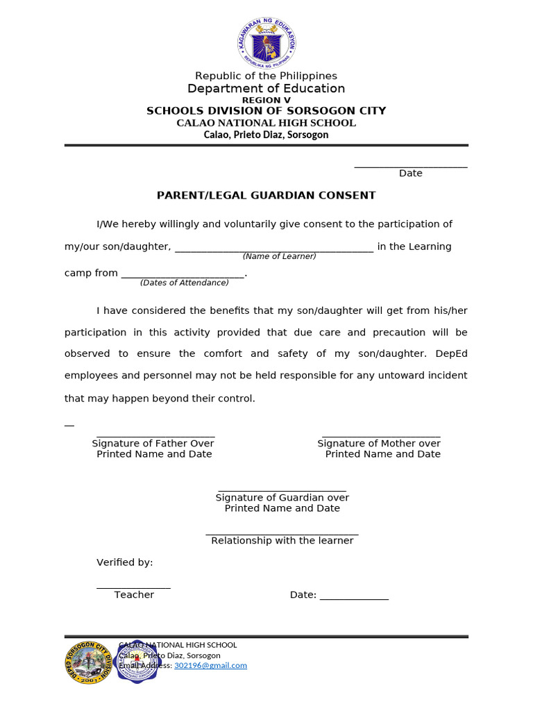 660158170-Nlc-Parental-Consent-Form-Learning-Camp-Registration-Template ...