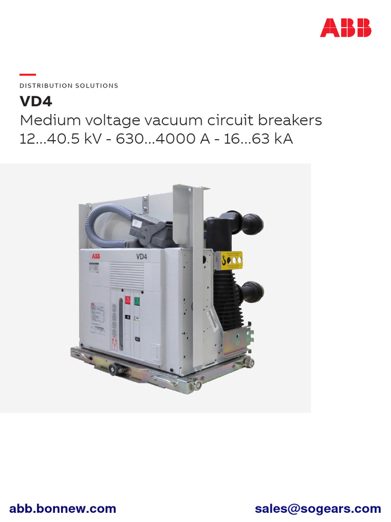VD4 Medium Voltage Vacuum Circuit-Breaker | PDF | Electric Arc | Electrical Connector