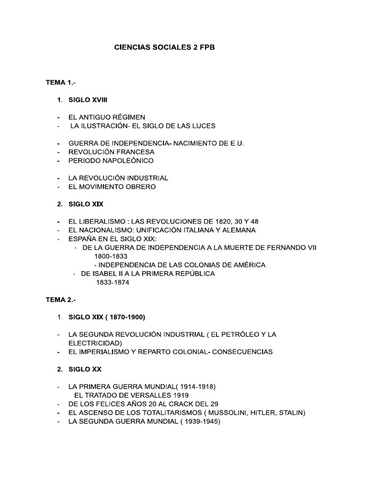 Esquema Temas-Contenidos | PDF