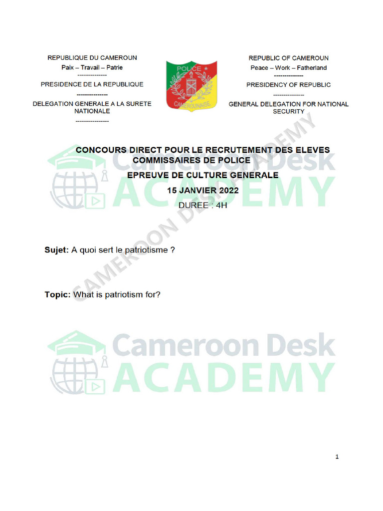 Epreuves Commissaires de Police 2022 Et Corrige | PDF