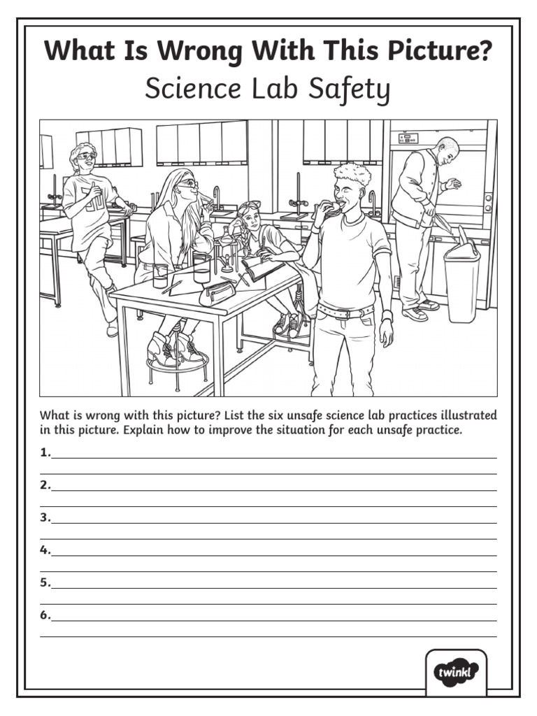 BW Whats Wrong With This Picture Science Lab Safety | PDF