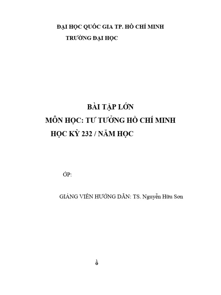 (Final) BTL Tư Tư NG HCM - Nhóm 9 - CC01 | PDF