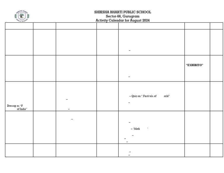 August Academic Calendar | PDF