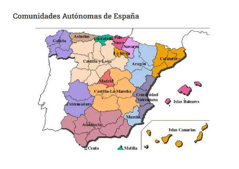 MAPA COMUNIDADES AUTÓNOMAS | PDF