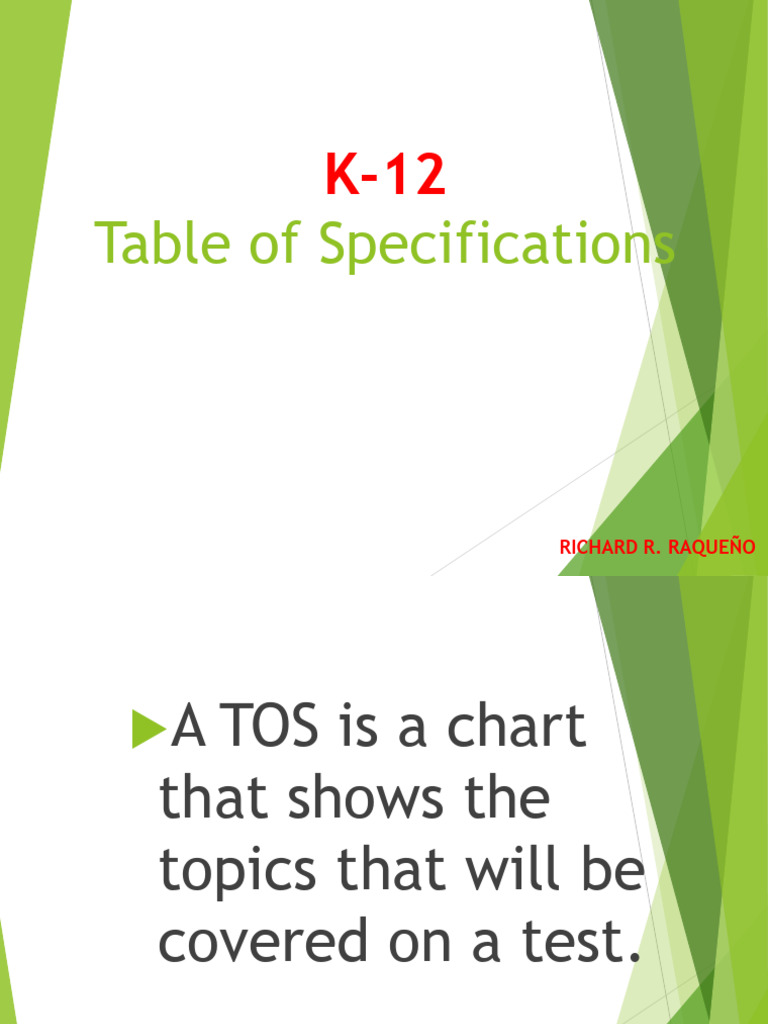 K-12 Tos | PDF