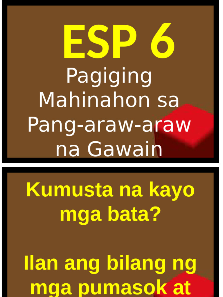 ESP6 Q1 Week 8day 1 | PDF