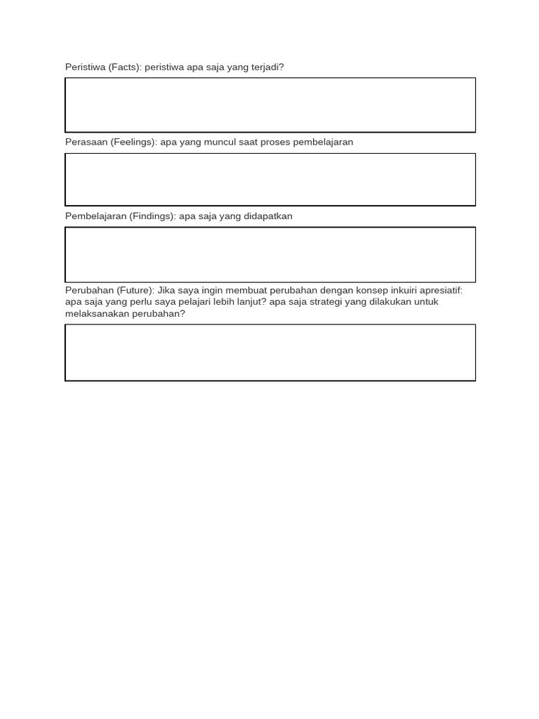 Kerangka Refleksi 4P | PDF