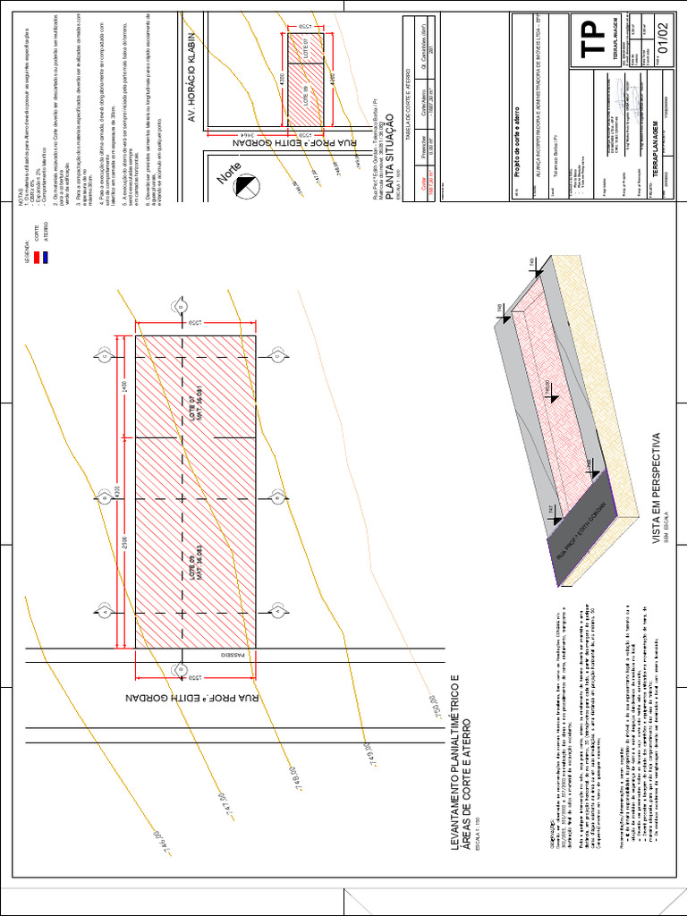 Projeto de corte e aterro | PDF