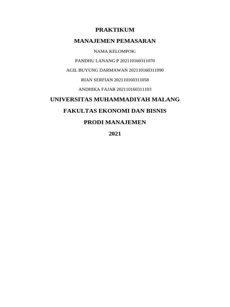 Segmen Pasar | PDF