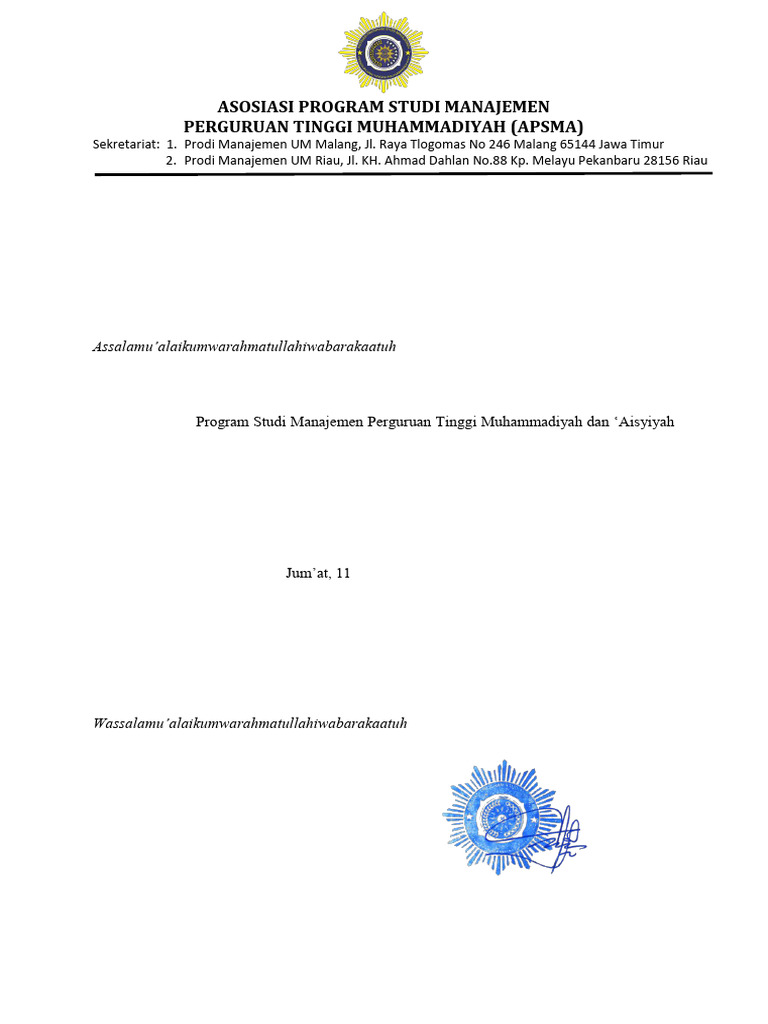 Undangan Anggota Apsma 11-12 Januari 2024 | PDF