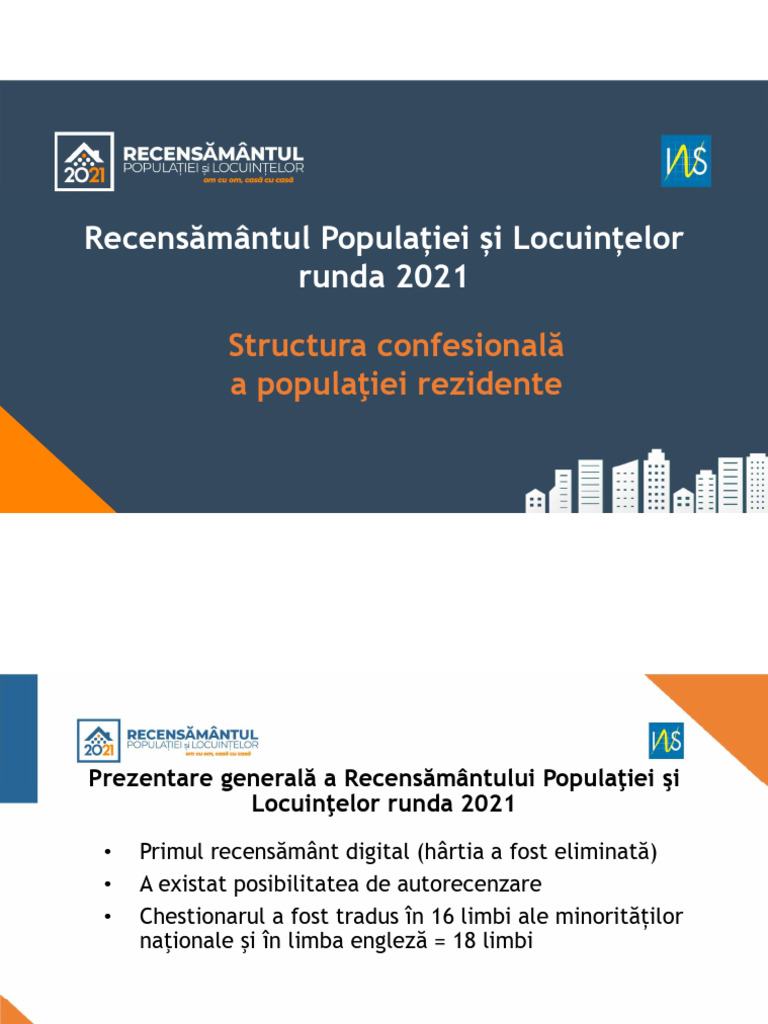 Recensamant Romania 2021 - Structura Confesionala | PDF