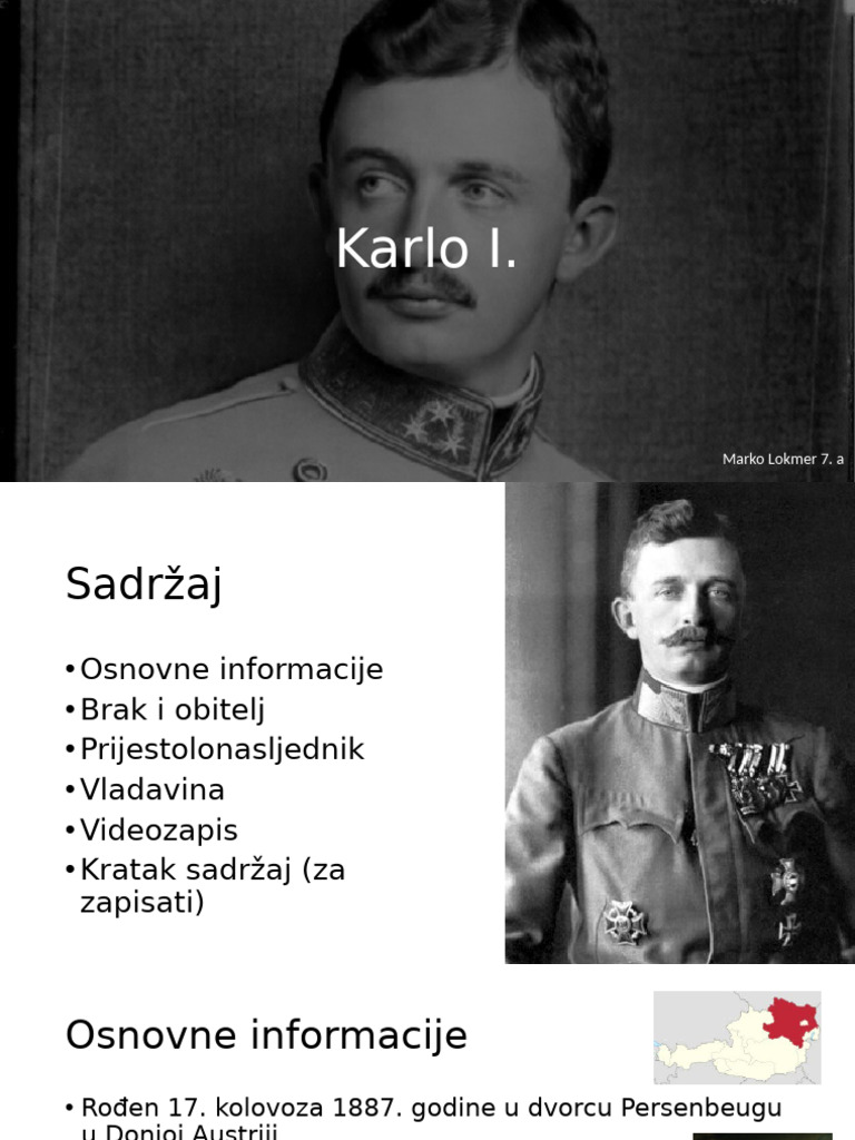 Karlo I. Austrijski: Život i Vladavina | PDF | History