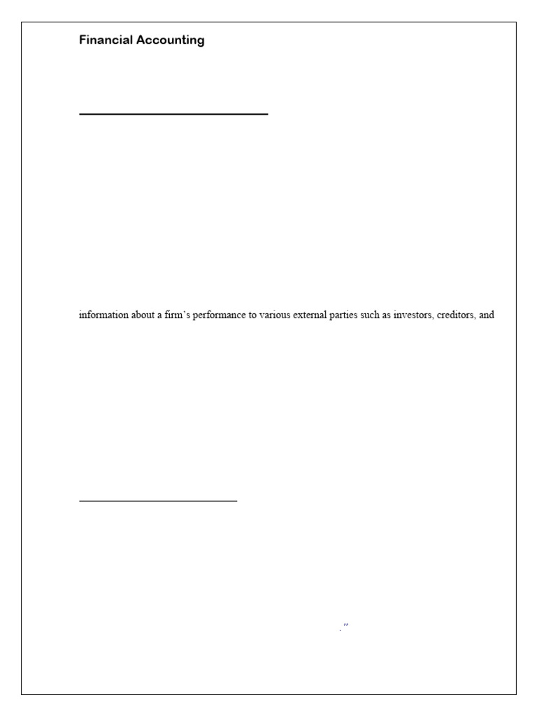 Financial accounting chapter 1 basic (1) | PDF