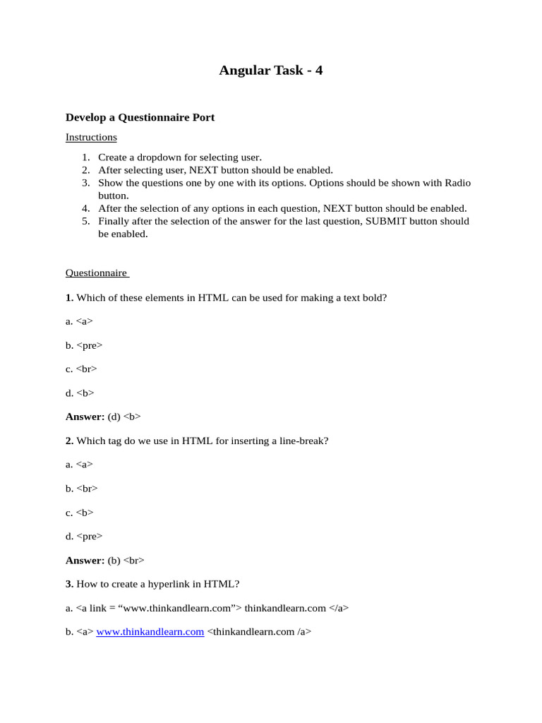 Angular Task 4 | PDF