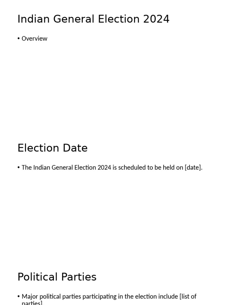 Indian General Election 2024 Presentation | PDF