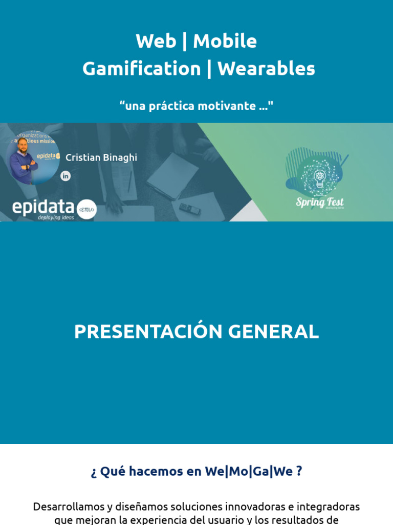 Práctica Web - Mobile - Gamification - Wearables - Cristian Binaghi | PDF