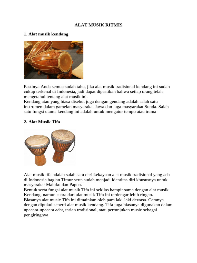 Alat Musik Ritmis 2 | PDF