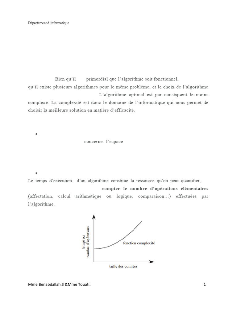 Chapitre-1 Compléxité | PDF