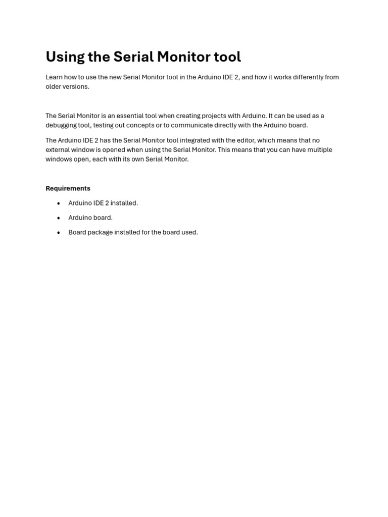 4.3 Arduino Serial Monitor | PDF
