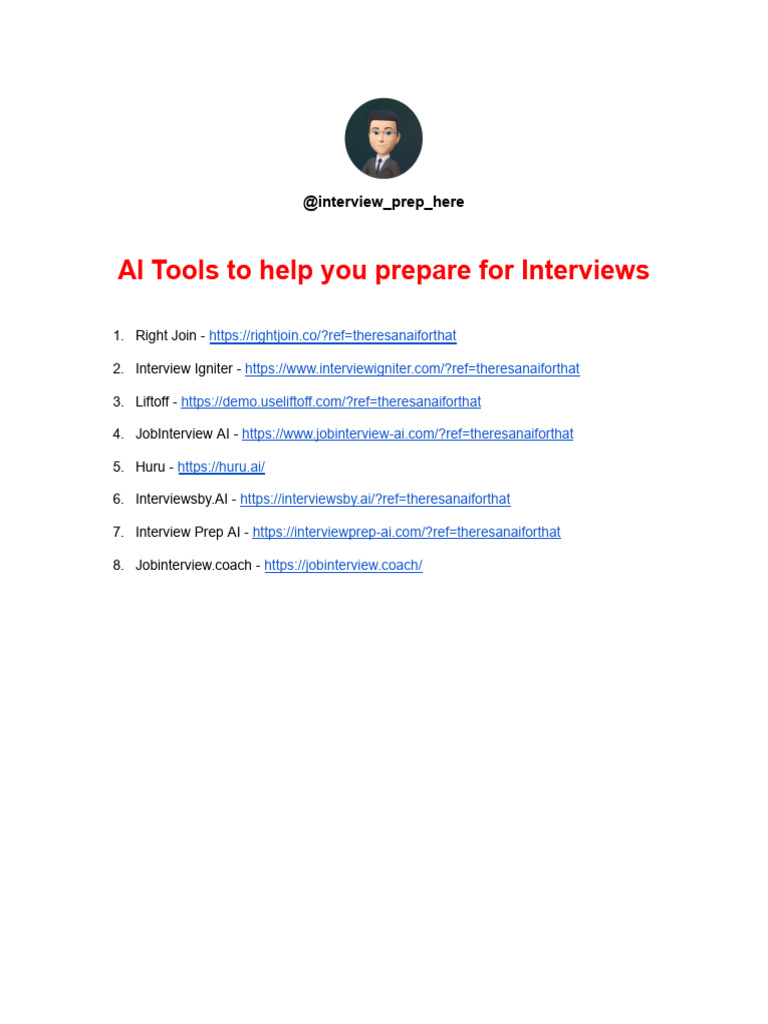 Interview Preparation AI Tools | PDF
