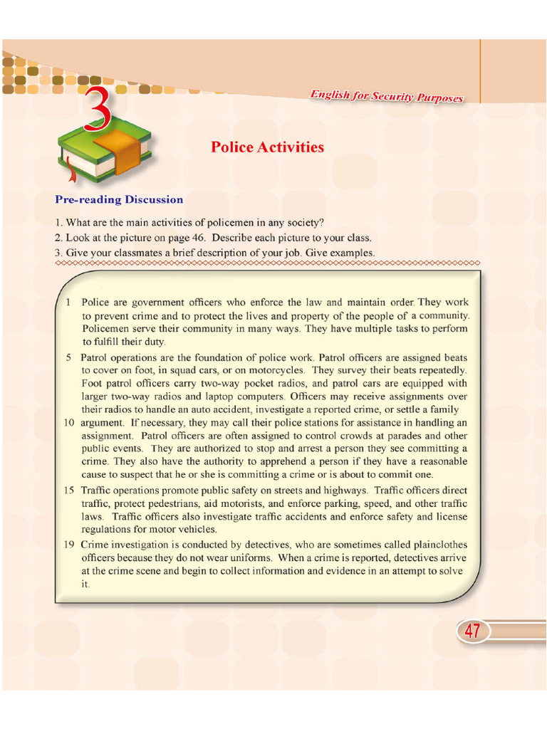 Unit 3 Police Activities | PDF
