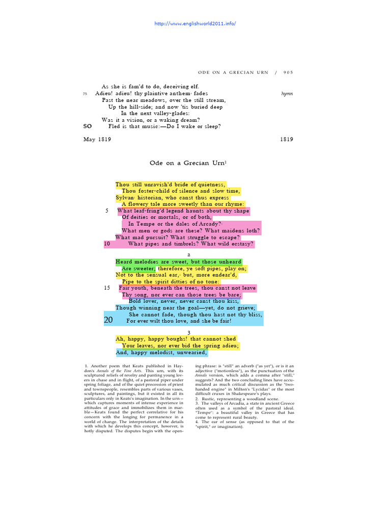 Keats Ode | PDF