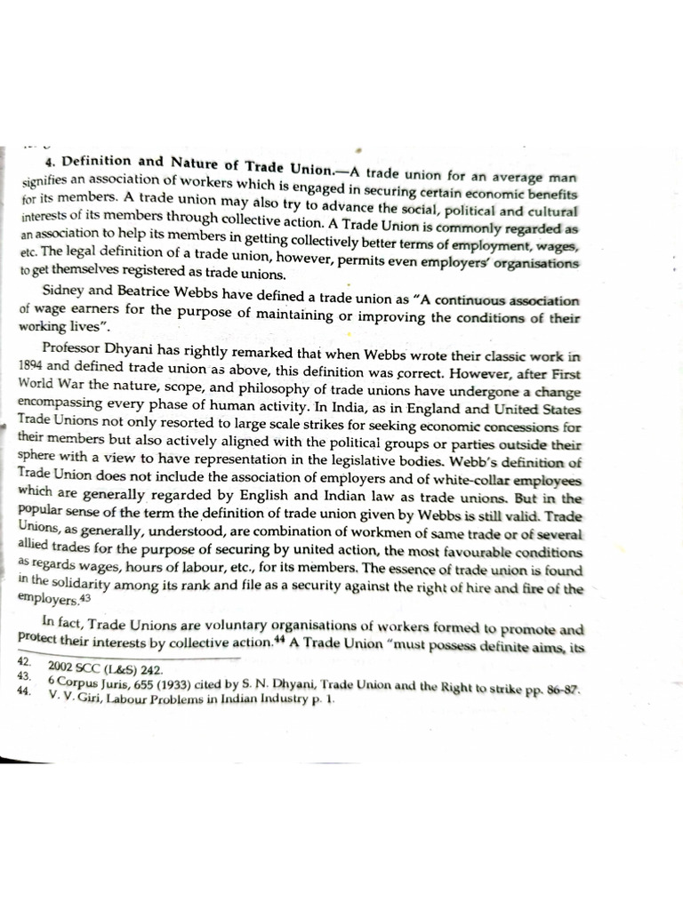 Trade union act | PDF