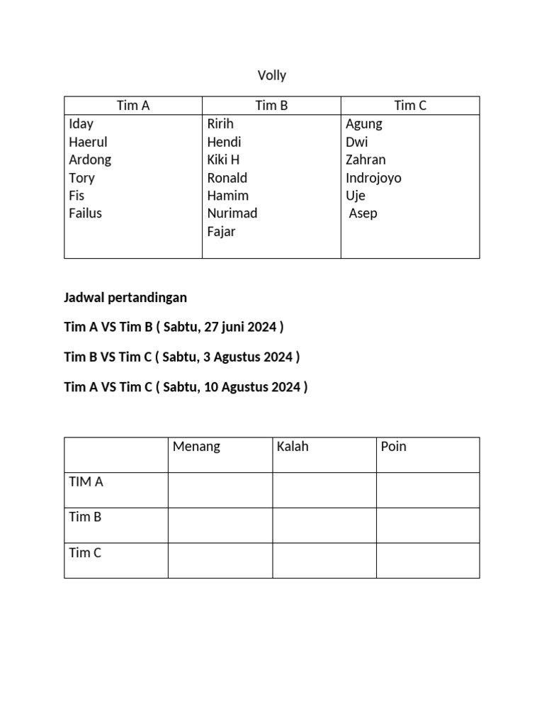 Bagan Volly Futsalocx | PDF
