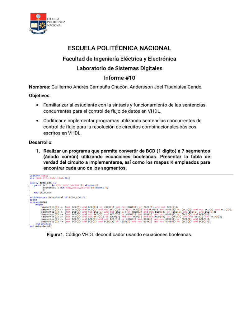 SD GR32 Informe#10 | PDF | Vhdl | Modularidad