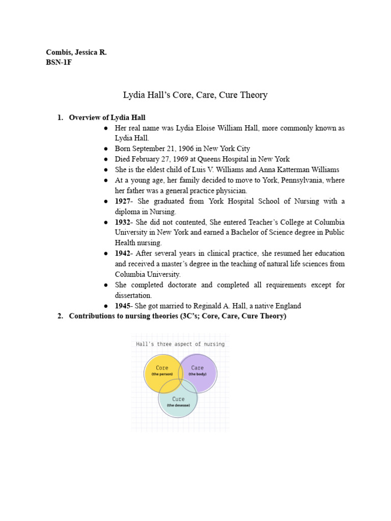 Lydia Hall 3Cs Theory | PDF