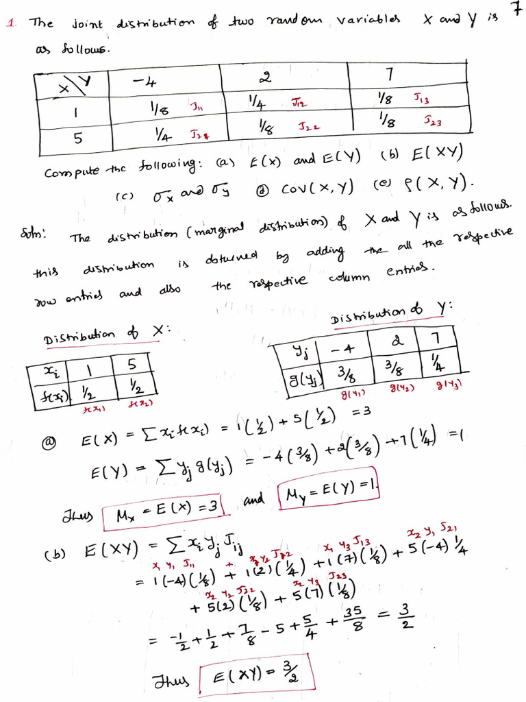 Joint Prob. Problems Set1 | PDF