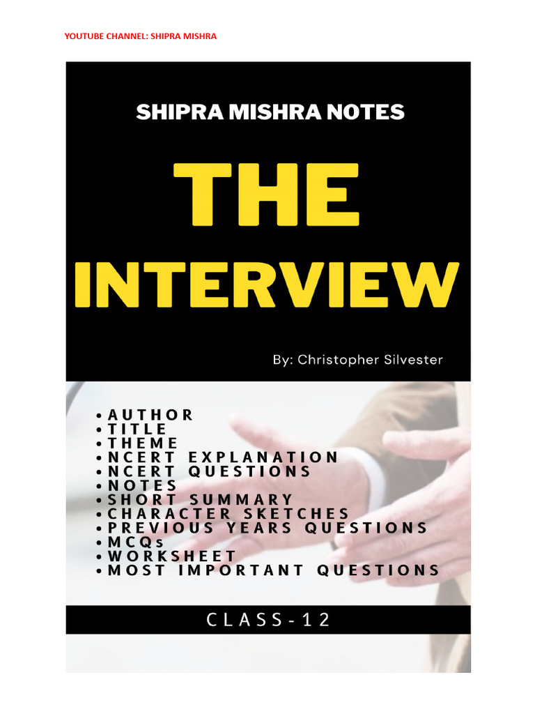 The Interview Class 12 SDC Notes | PDF