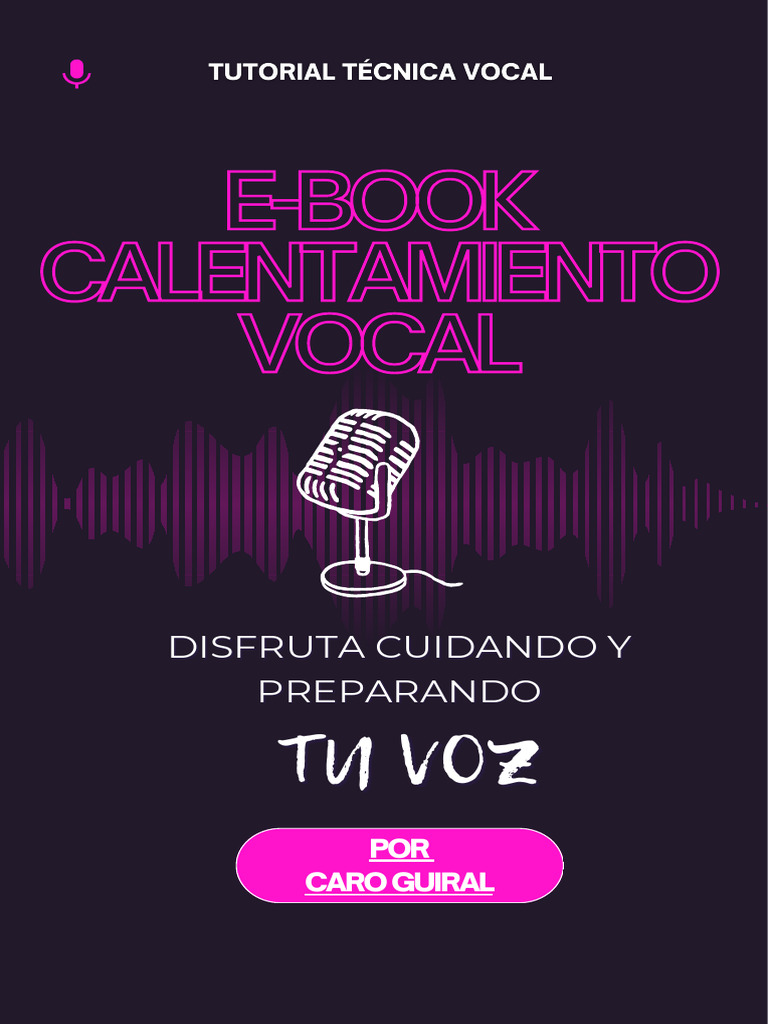 E-BOOK CALENTAMIENTO VOCAL | PDF