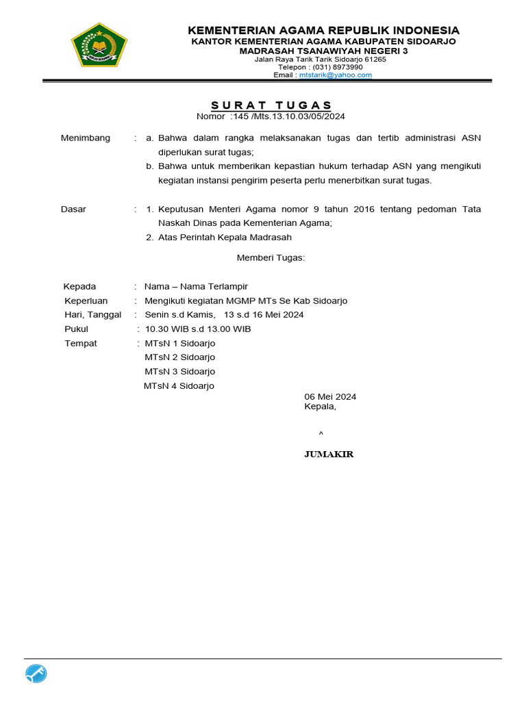 MGMP Bindo Tapel 2023 - 2024 | PDF