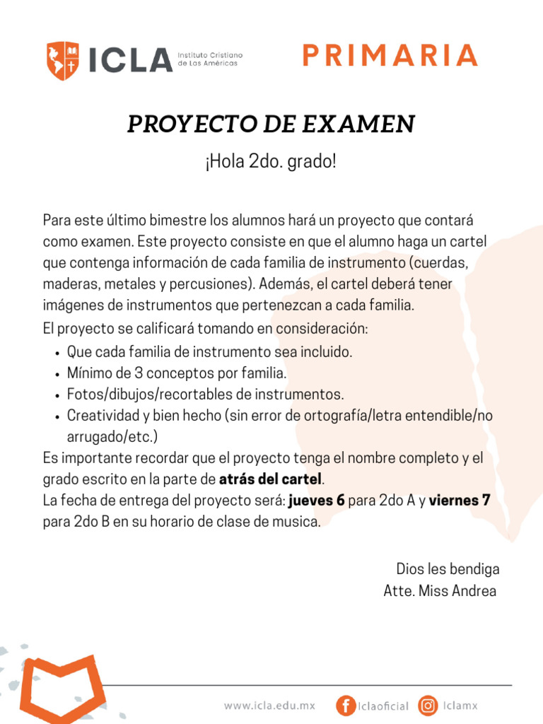 Guía de Proyecto Segundo Grado | PDF