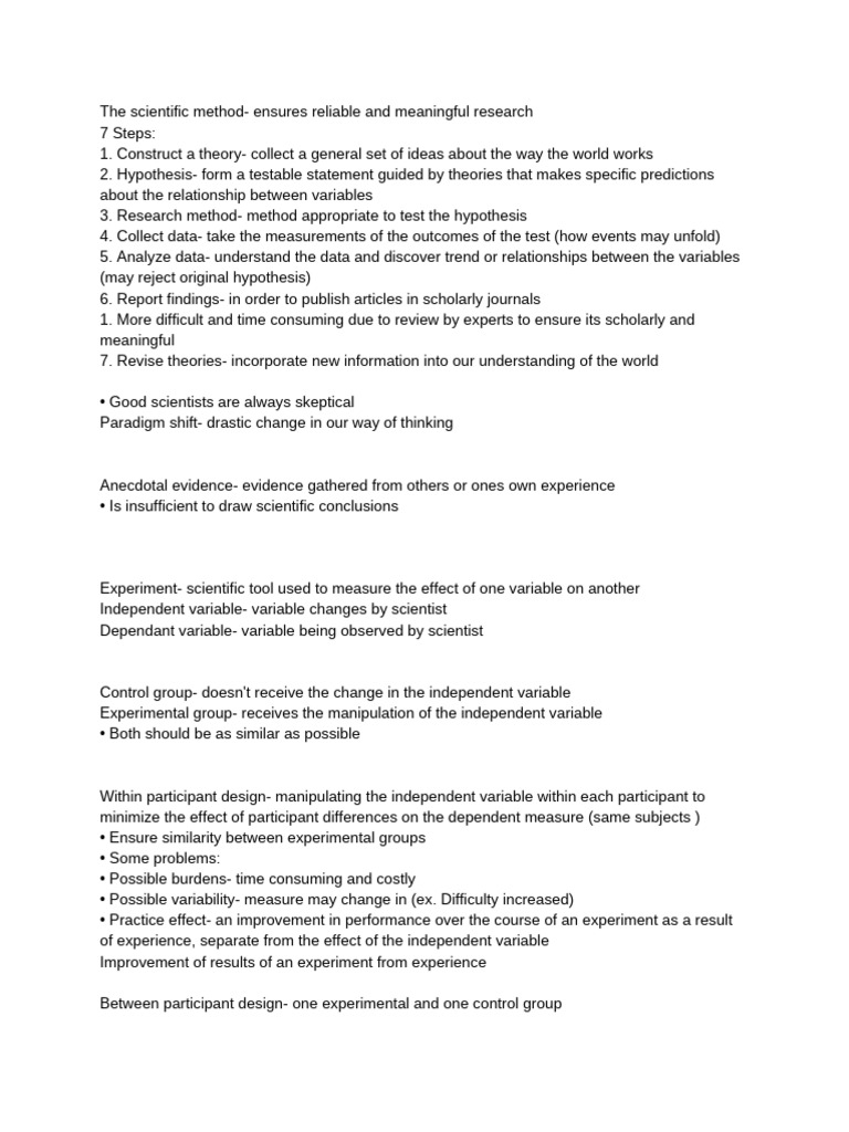 The Scientific Method | PDF