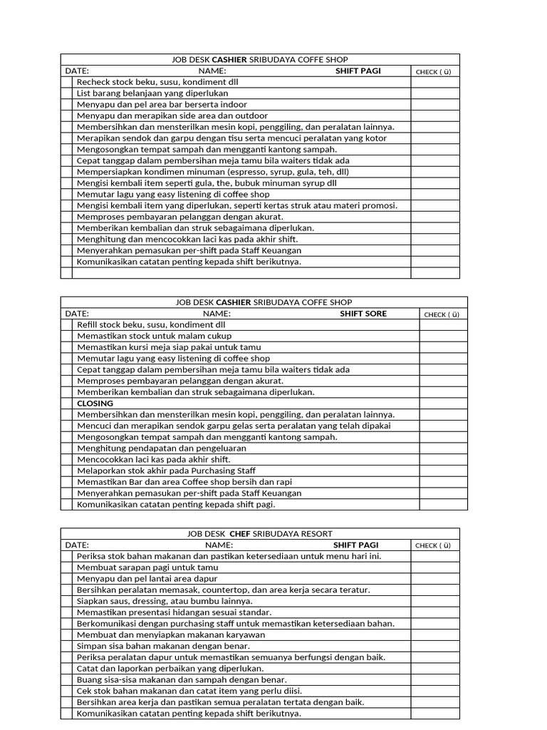 DRAFT JOB DESK | PDF