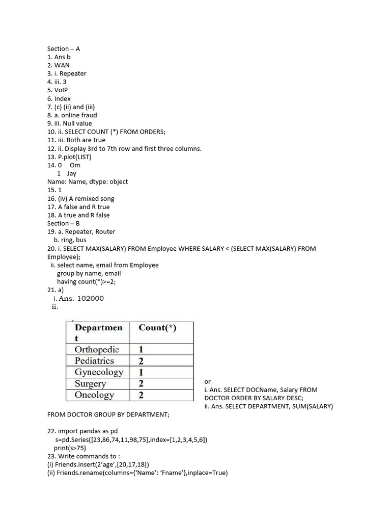 Answer first model | PDF