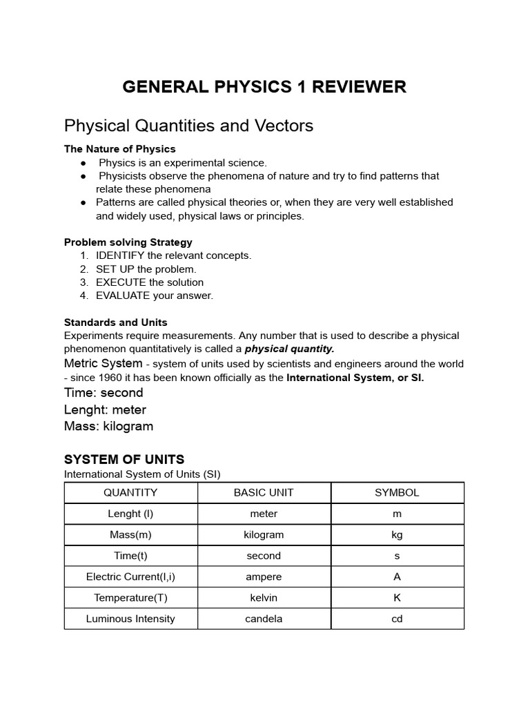 Physics Reviewer G1 | PDF