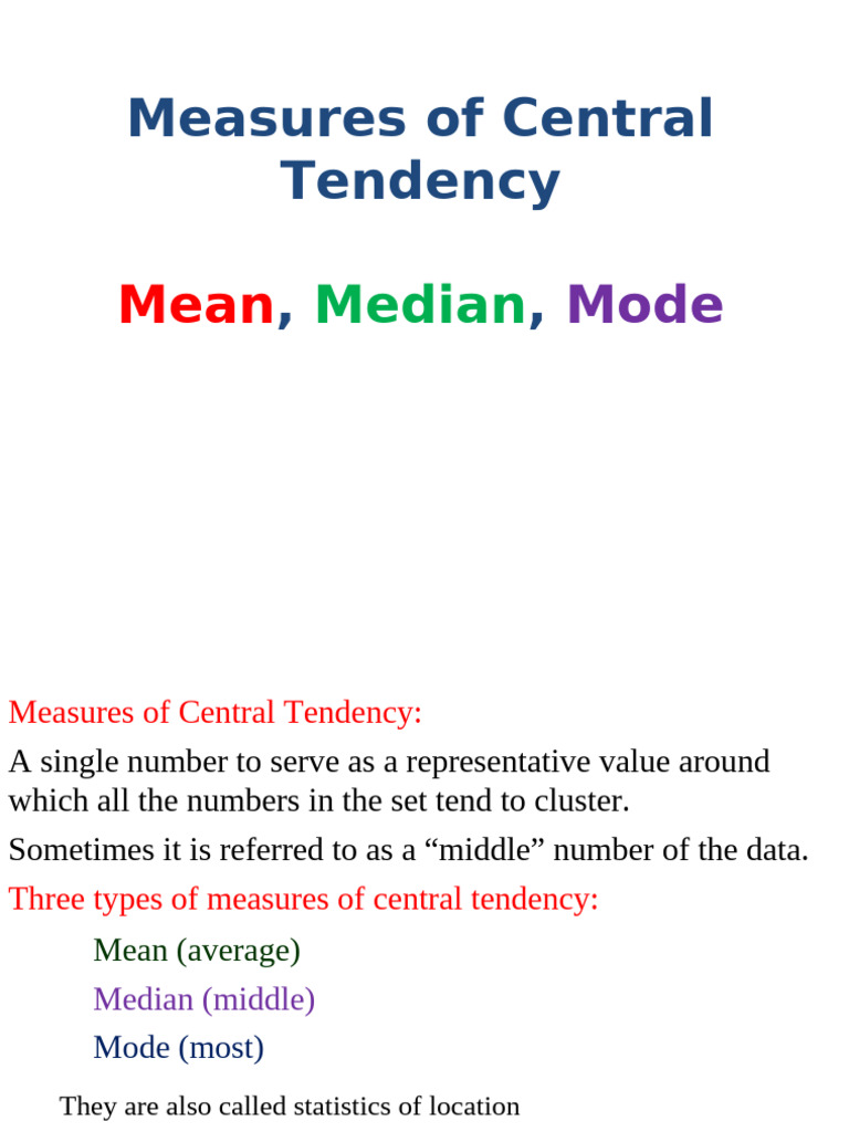 Central Tendency | PDF
