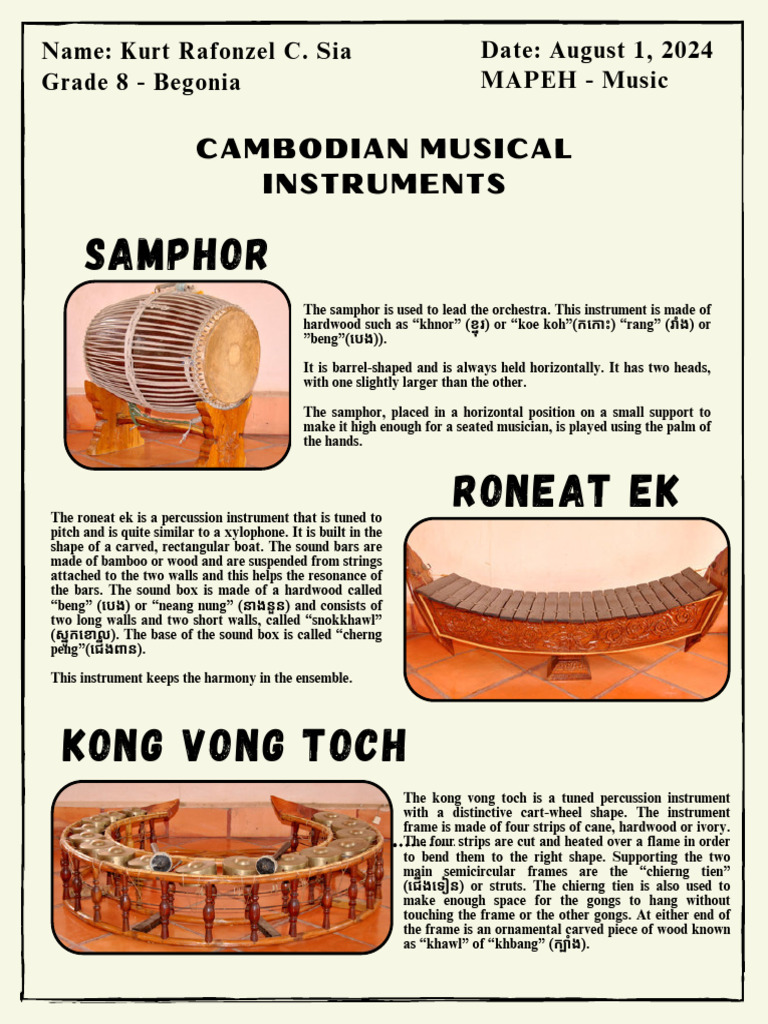 Cambodian Musical Instruments | PDF